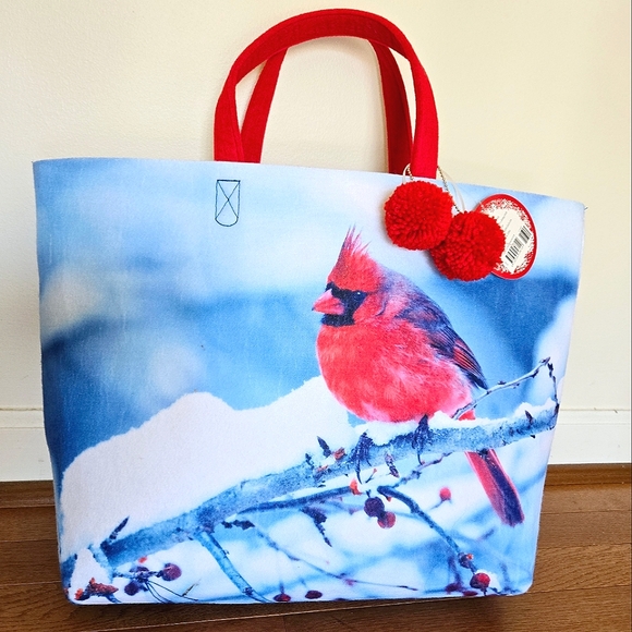 Bags | Red And Blue Cardinal Tote Bag Nwt | Poshmark